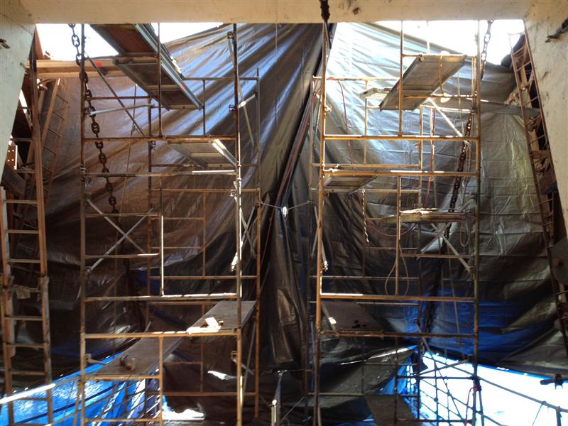 LST 393 - Painting Bow Doors 2013