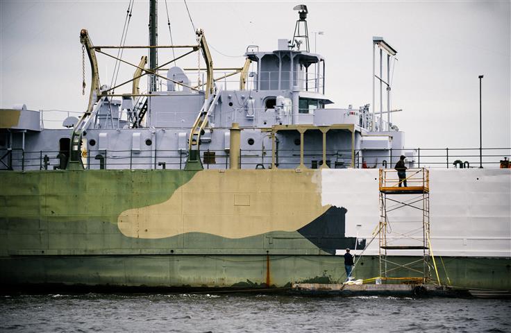 LST 393 - D-Day Gray Painting Project 2014